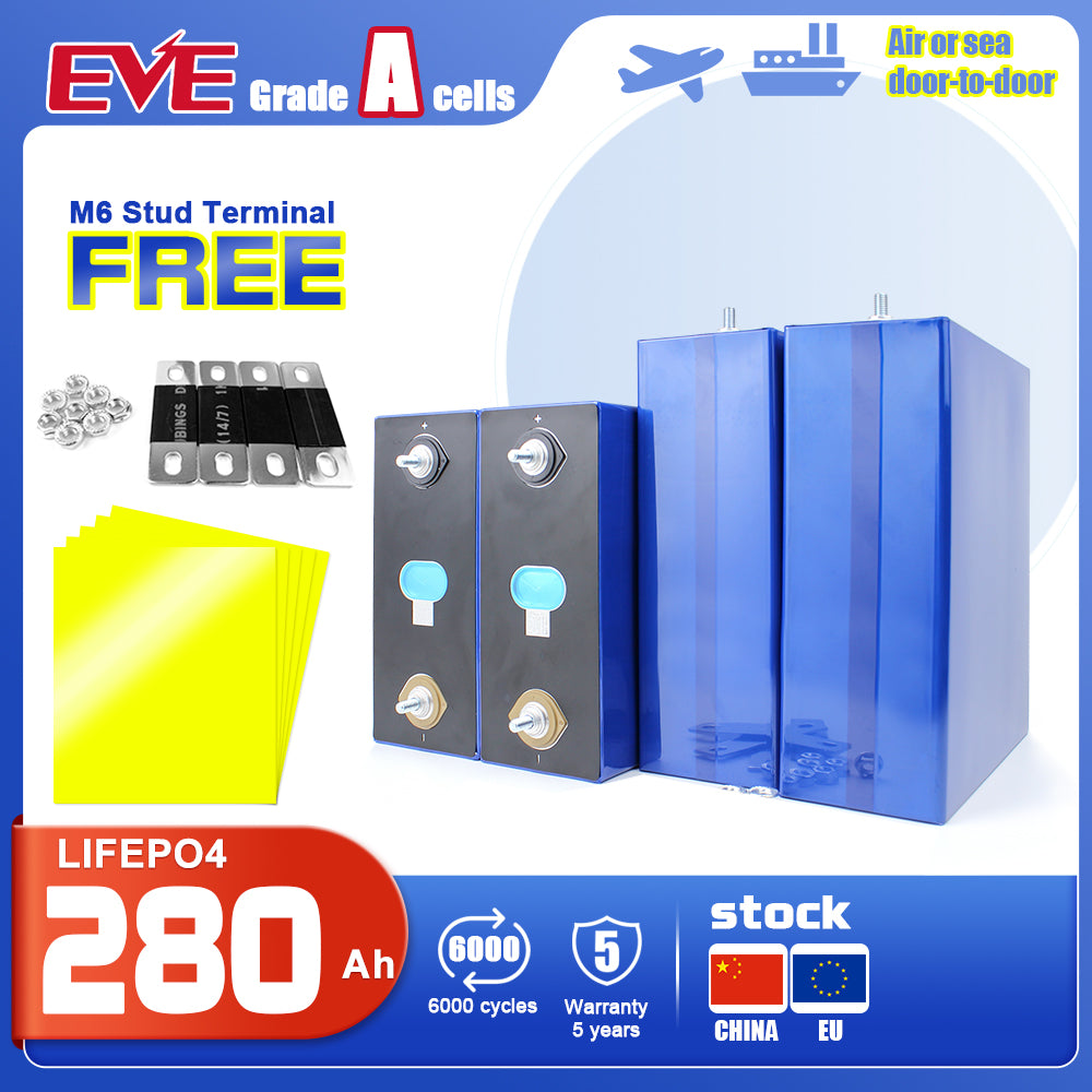 EVE LF280K Grade A Cells LiFePO4 280Ah Brand New Rechargeable Battery ...