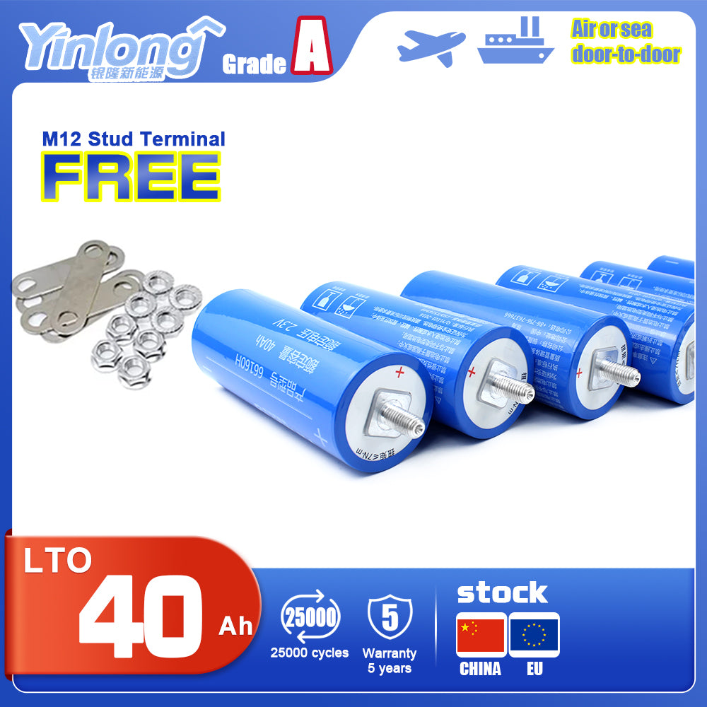 Yinlong 40Ah 66160 LTO 2.3V Battery Brand New Brand New Cylindrical Ce ...